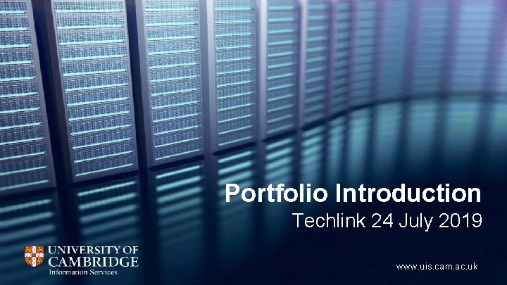 Portfolio Introduction Techlink 24 July 2019 1 www