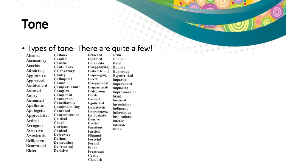 Language Awareness Defining Terms Tone Purpose and Word