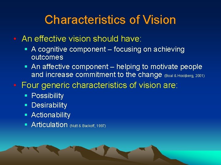 Change Management Chapter 9 Linking vision and change