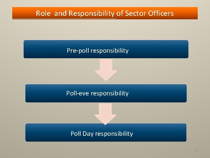 SECTOR OFFICERS Deployment functions roles and responsibilities SECTORS