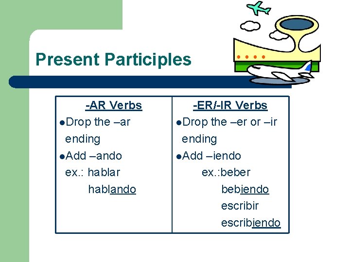 El Presente Progresivo Describing an Action in Progress
