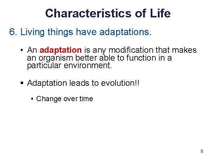 Chapter 1 Intro to Biology A View of
