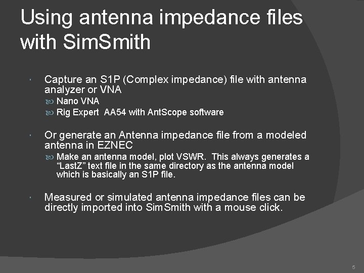 Introduction to Sim Smith PRESENTED AT THE GREATER