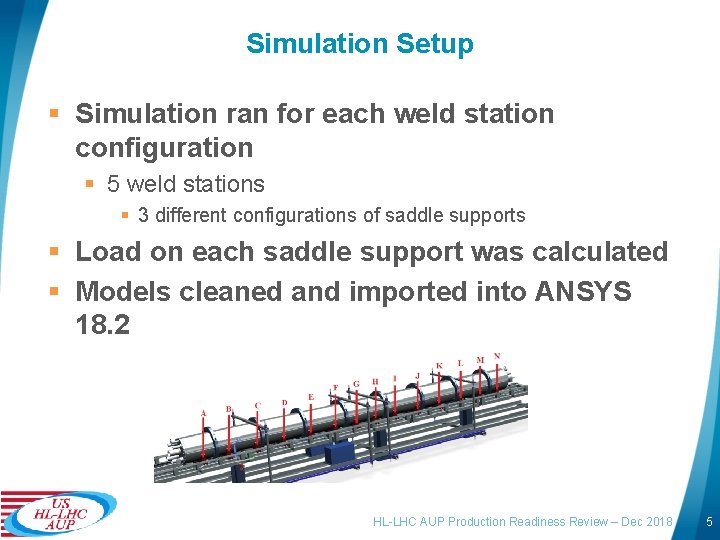Welding Station Design Analysis Colin Narug Fermilab HLLHC