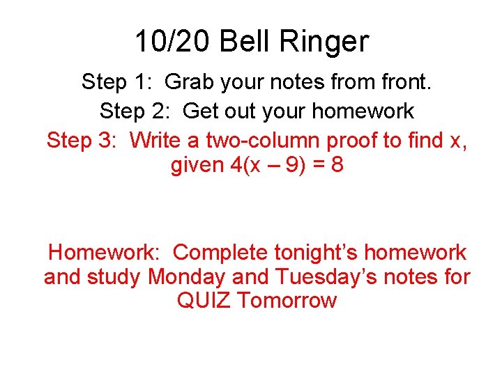 1020 Bell Ringer Step 1 Grab your notes