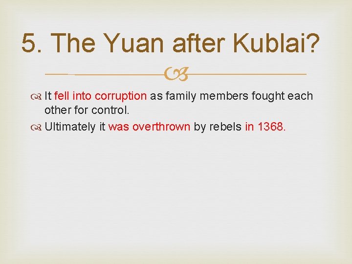 The Mongol Empire Chapter 12 Section 3 Homework