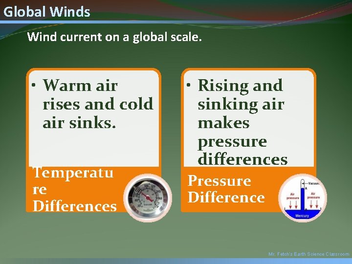 Wind Notes 2012 Wind The HORIZONTAL MOVEMENT of