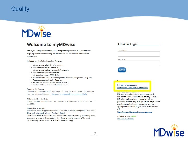 2018 IHCP 1 st Quarter Workshop MDwise Updates