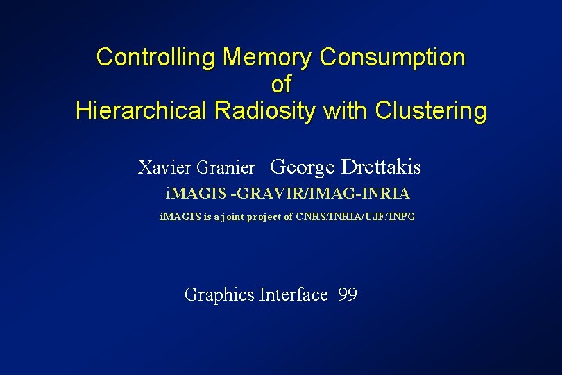 Controlling Memory Consumption of Hierarchical Radiosity with Clustering