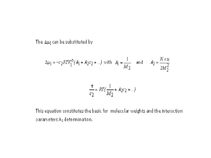 Thermodynamic of polymers in solution Flory Huggins theory