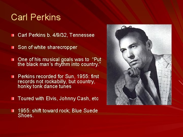 History of Rock and Roll Rockabilly ROCKABILLY A