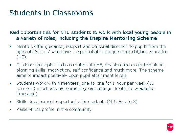 Mentoring and Buddying at NTU Introduced by Sarah