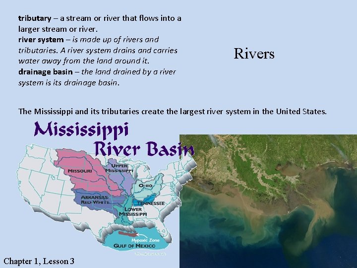 Bodies of Water What are some of the