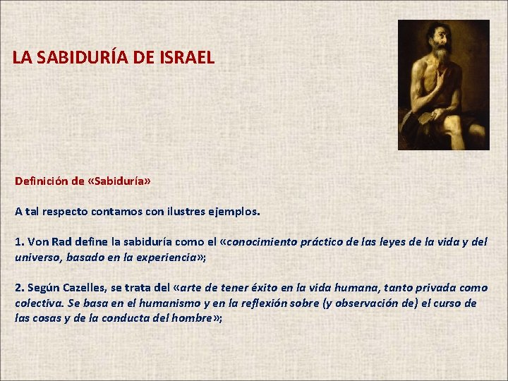 Estudios bblicos INTRODUCCIN A LA SABIDURA DE ISRAEL