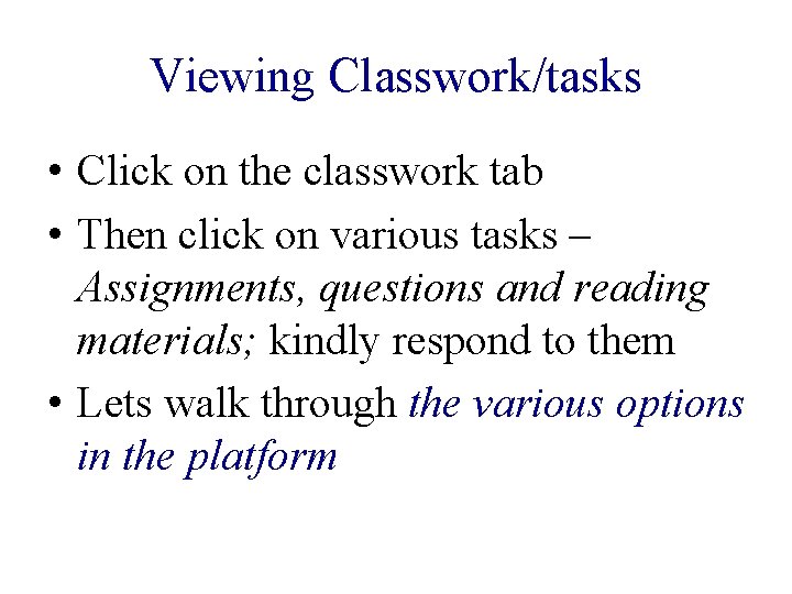 Navigating the online Google classroom Introduction The National