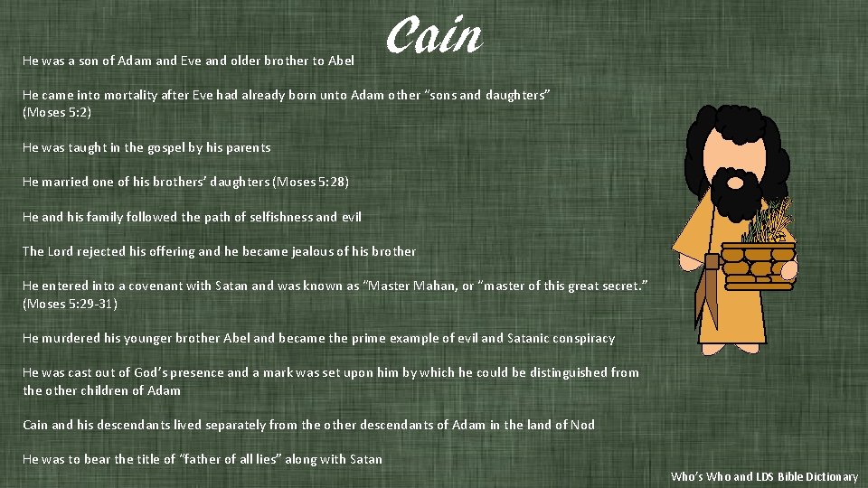 Lesson 15 Cain and Abel Moses 5 12