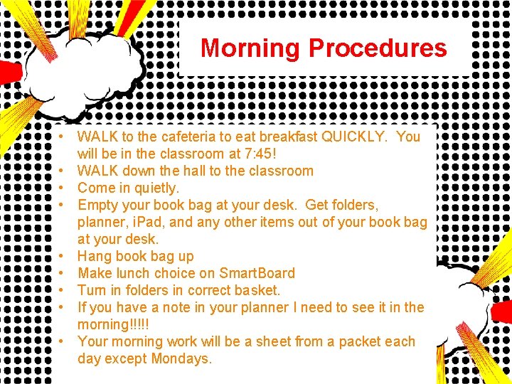 BOOM Mrs Mitchell 3 rd grade Classroom Schedule