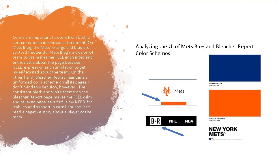 Web coverage of the New York Mets Comparing
