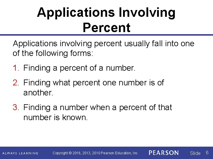 Chapter 7 Rational Numbers as Decimals and Percent