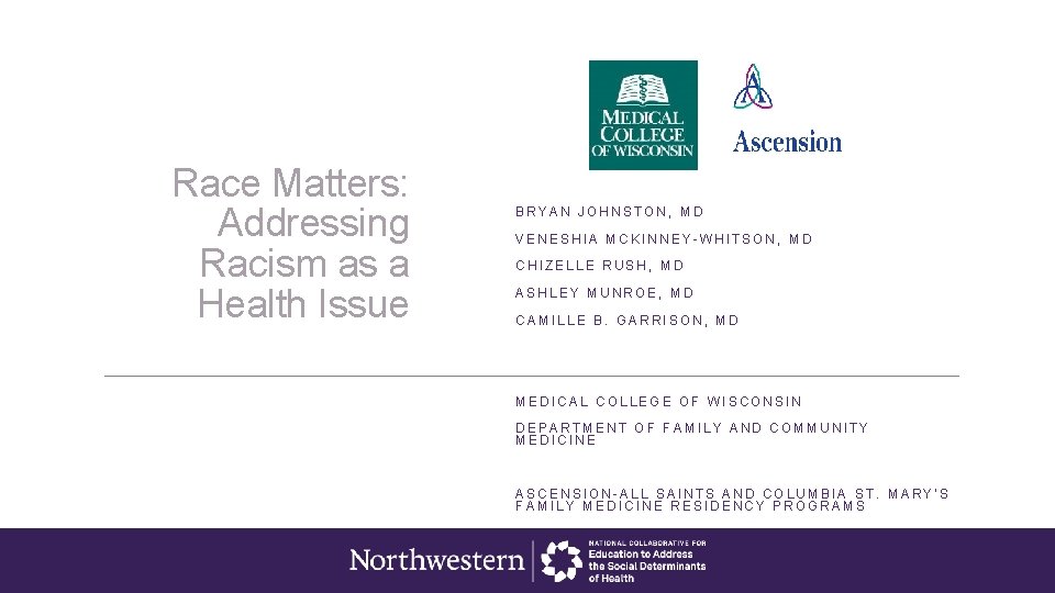 Race Matters Addressing Racism as a Health Issue