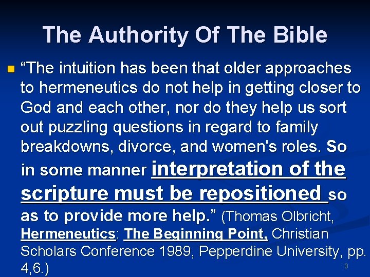 The Authority Of The Bible Part 2 The