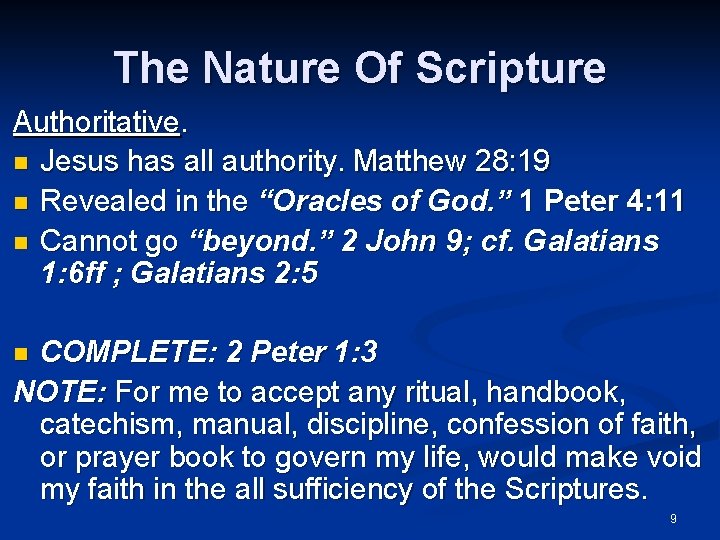 The Authority Of The Bible Part 2 The