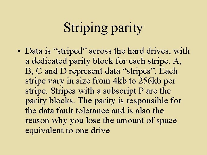 RAID Presentation Raid is an acronym for Redundant