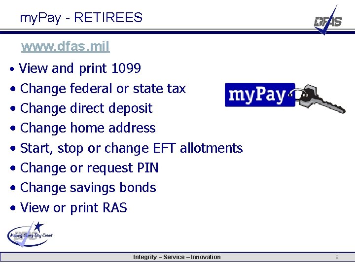 Defense Finance and Accounting Service Retired and Annuitant