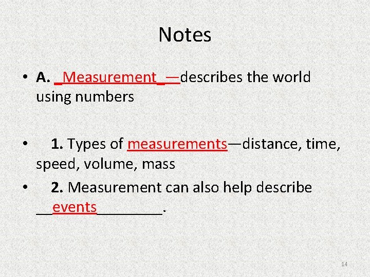 Chapter 2 Section 1 Notes and packet Goal