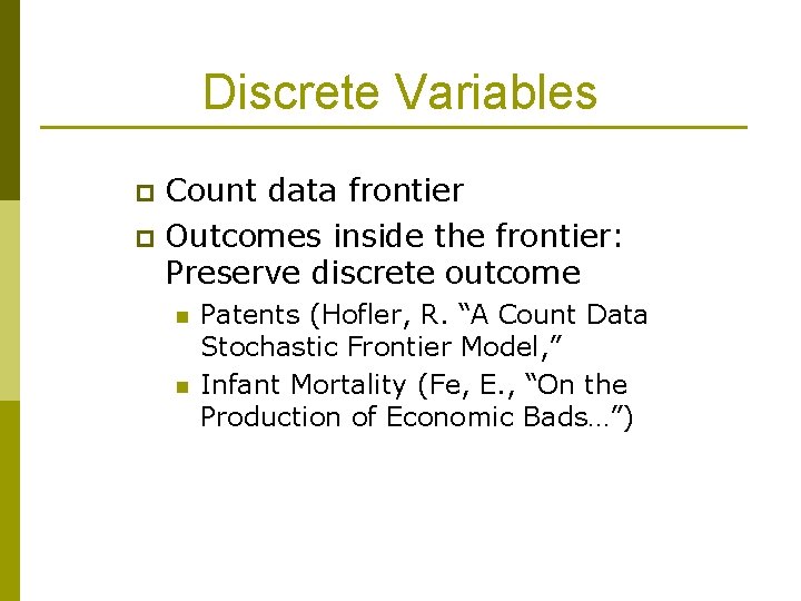 Efficiency Measurement William Greene Stern School of Business