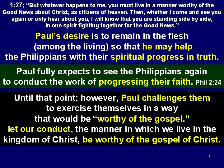 Study on the Book of Philippians 1 27