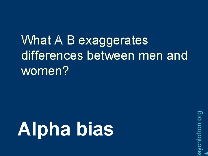 A very quick revision game focusing on Bias