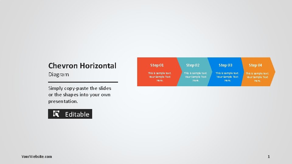 Chevron Horizontal Diagram Step 01 This is sample