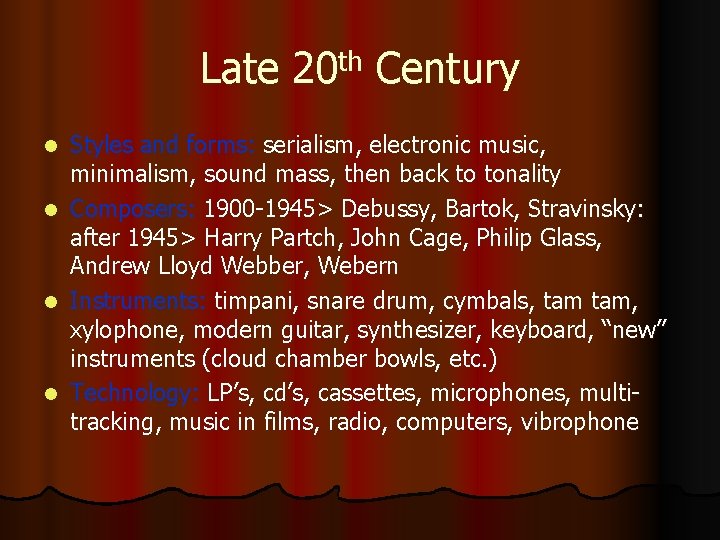 Contemporary Music Once upon a time Middle Ages