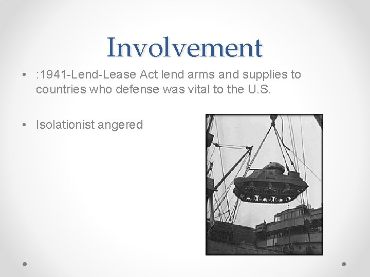 U S Involvement Moving Towards Involvement 1939 Cash