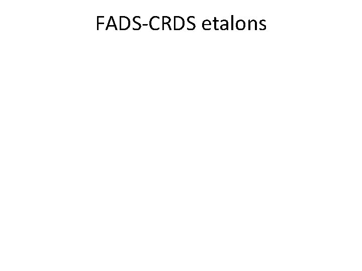 FREQUENCYAGILE DIFFERENTIAL CAVITY RINGDOWN SPECTROSCOPY Z D Reed