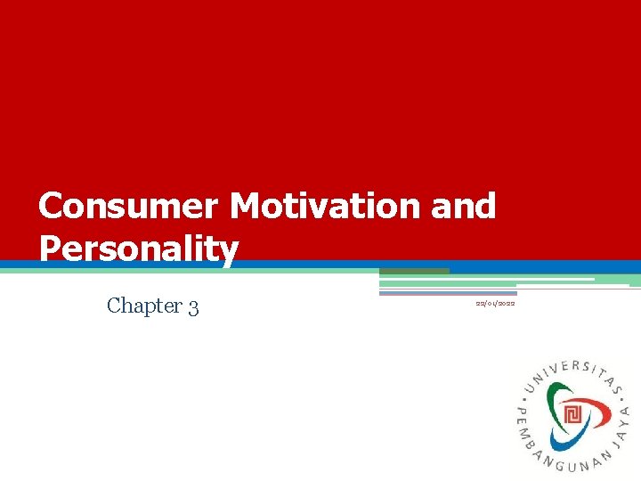 Consumer Motivation and Personality Chapter 3 22012022 1