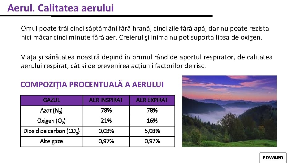 FLORIN VIU Aerul Calitatea aerului Anatomia sistemului respirator