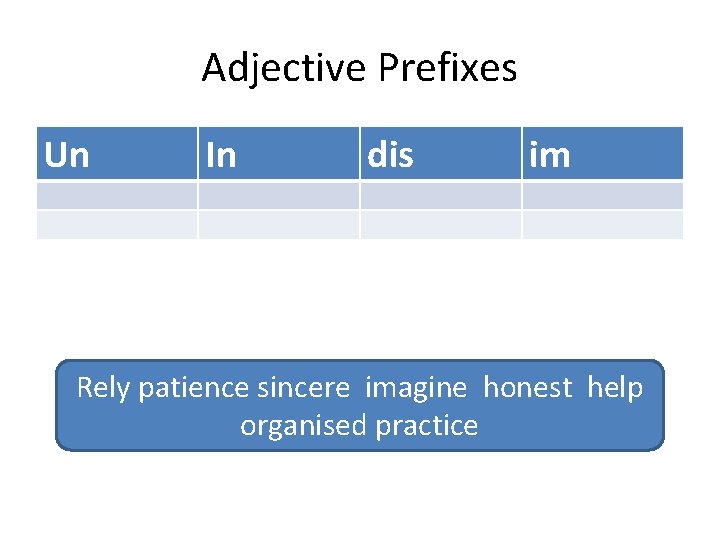 Common Adjective Suffixes What are they ible able