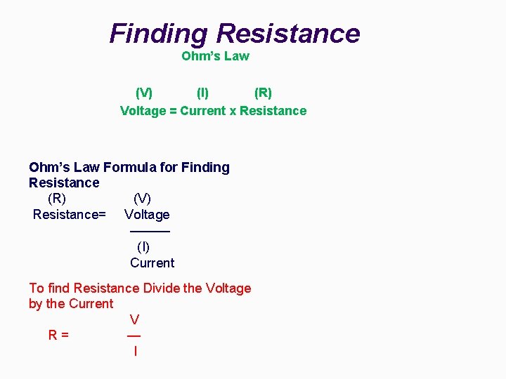 What is Ohms Law Ohms Law states that