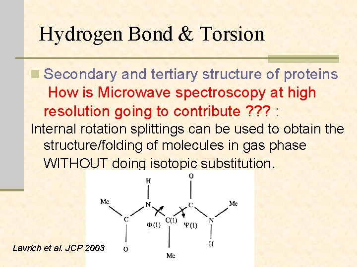 Microwave spectroscopy of biomimetics molecules Isabelle KLEINER ...