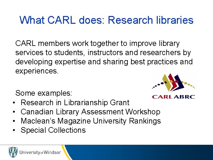 Canadian Research Libraries A History of Cooperation Gwendolyn