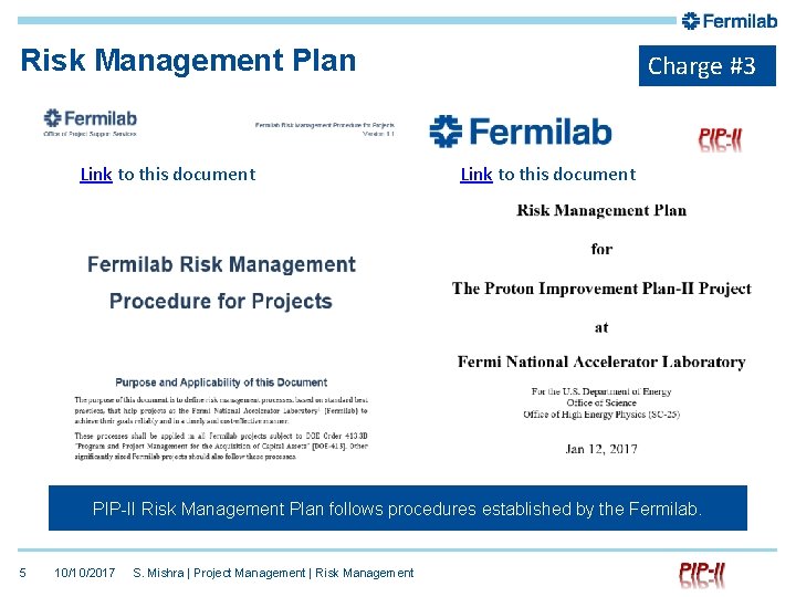 Risk Management Project Management Shekhar Mishra PIPII Directors