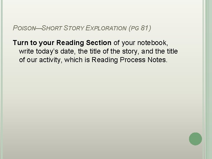 HONORS ENGLISH 9 Week 3 September 3 7