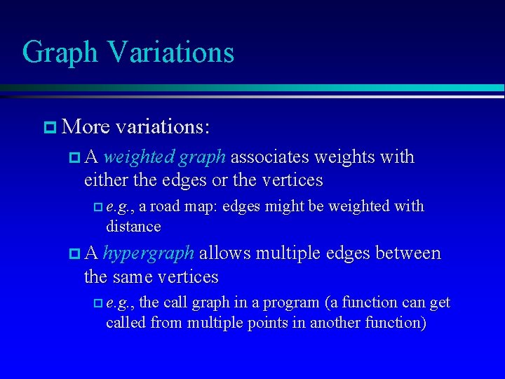 Graphs Chapter 15 explain graphbased algorithms p Graph