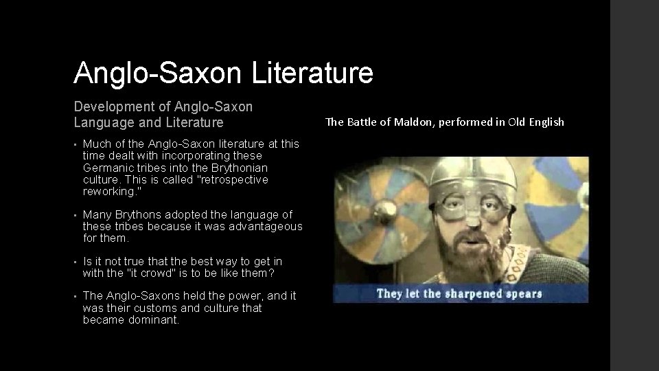 Old English And a very brief history of