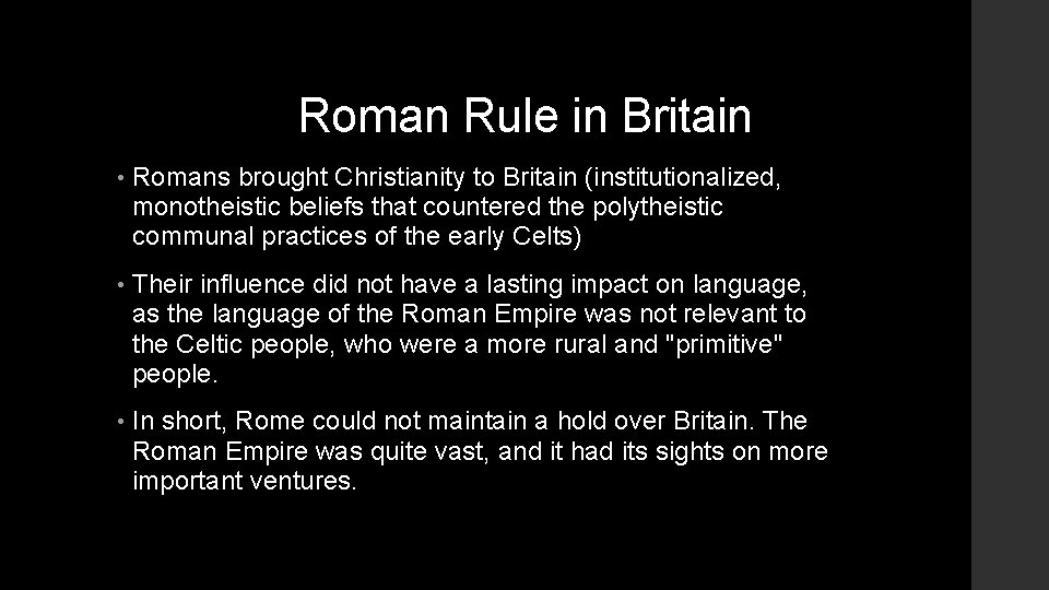Old English And a very brief history of