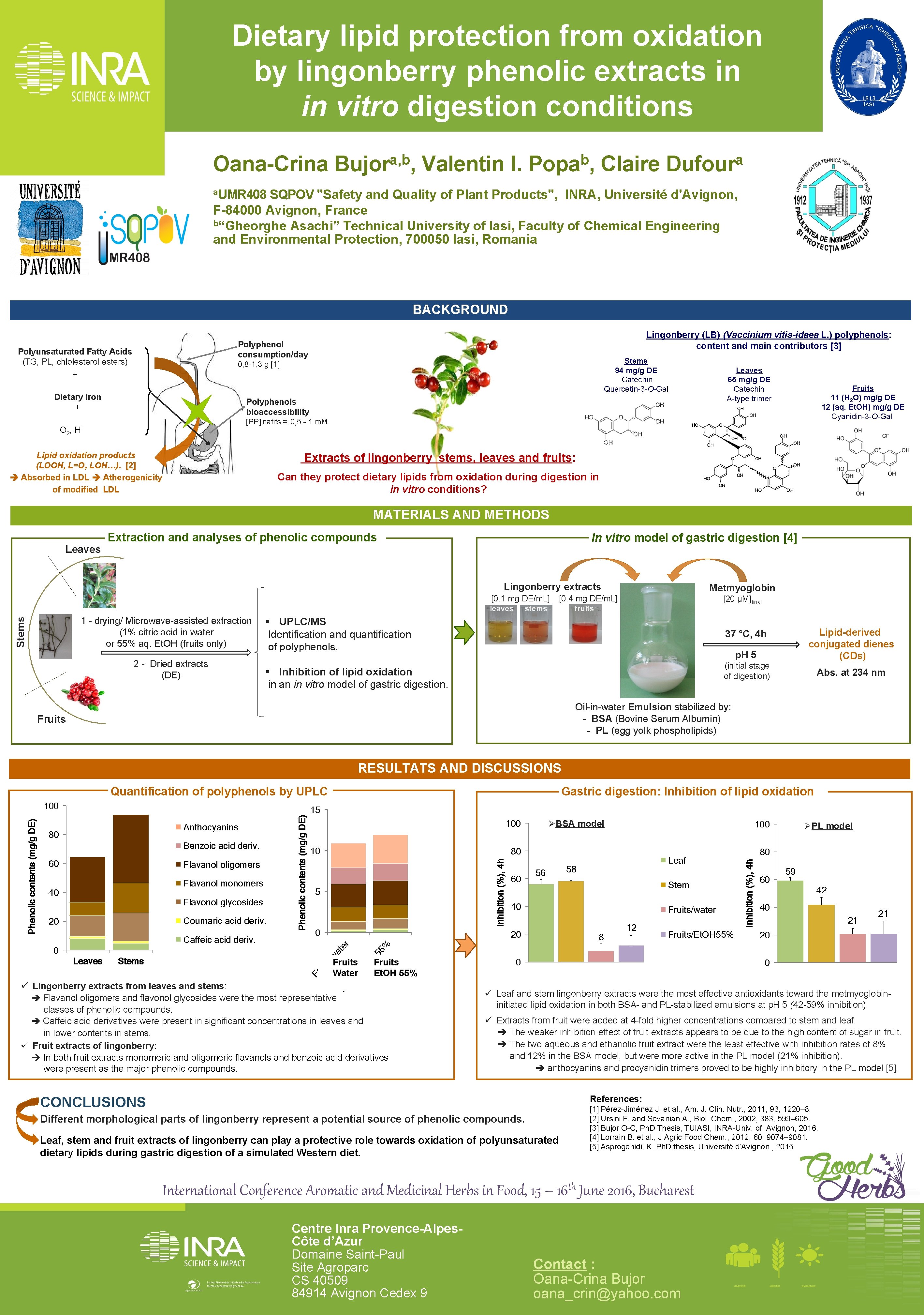 Dietary lipid protection from oxidation by lingonberry phenolic