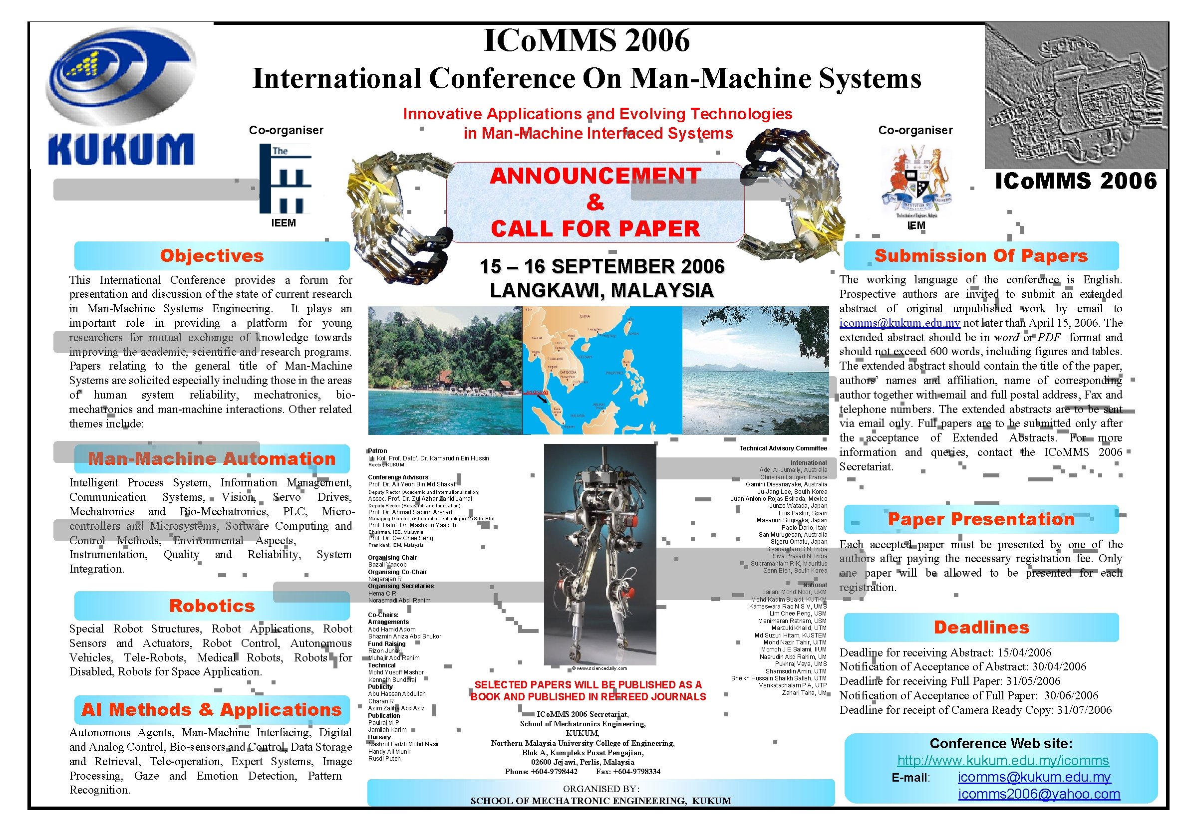 ICo MMS 2006 International Conference On ManMachine Systems