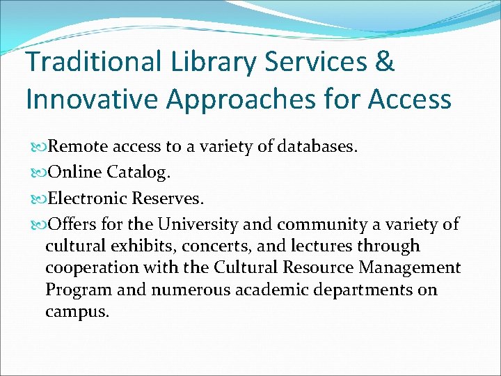 John B Cade Library Systems Librarian and Organizational
